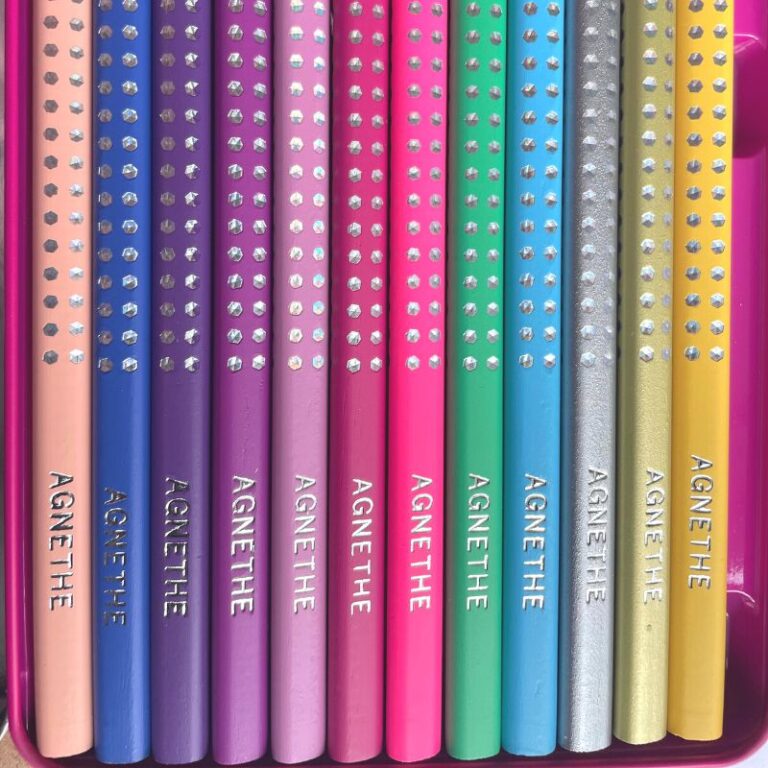 Fortrykte blyanter: AGNETHE farveblyanter – MinBlyant