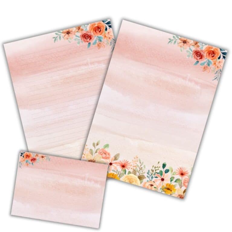 Download: Brevpapir med Vilde Blomster – Print-Selv – MinBlyant